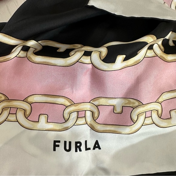 Furla | Accessories | Furla Tortona Scarf Square Carr Nero Head Scrarf ...